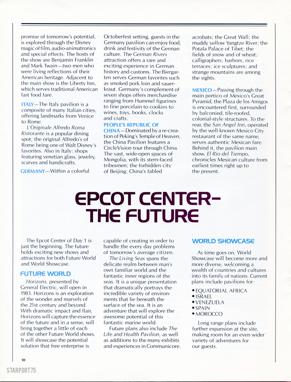 The Spirit of EPCOT Center – Starport75
